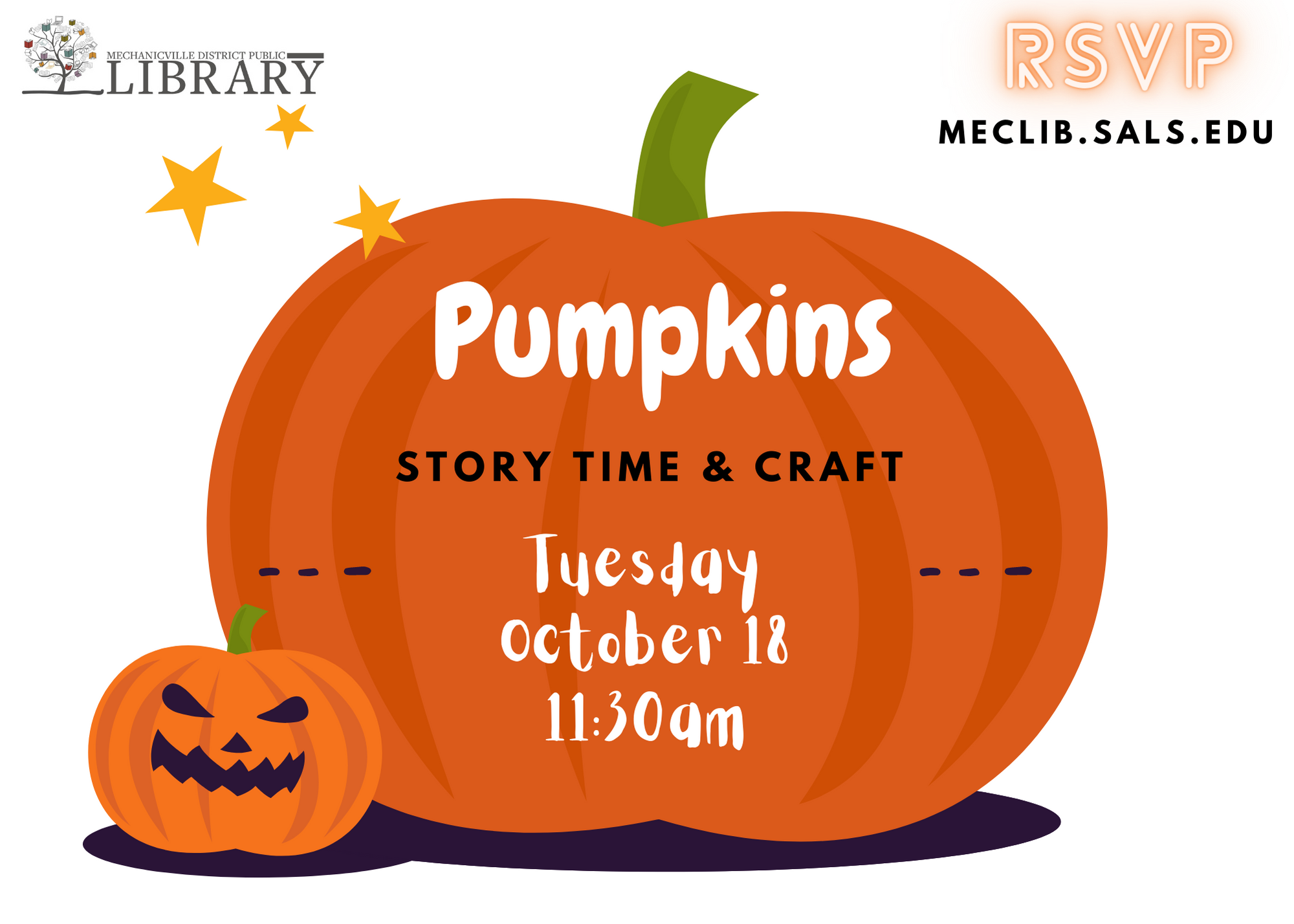 Story Time Craft Pumpkins Mechanicville District Public Library Story Time Craft Pumpkins Mechanicville District Public Library